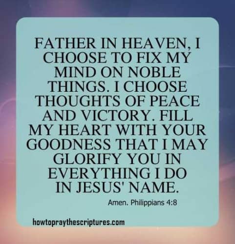 How To Pray Philippians 4:8