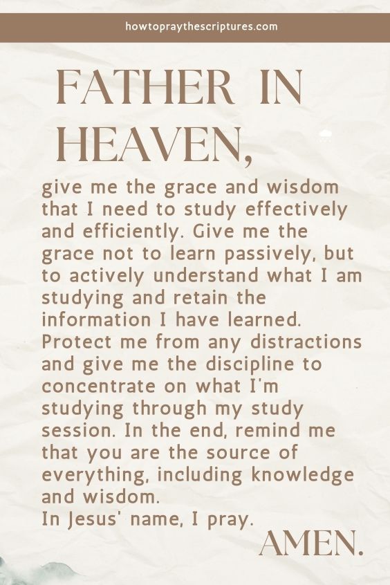 A Bible Study Prayer