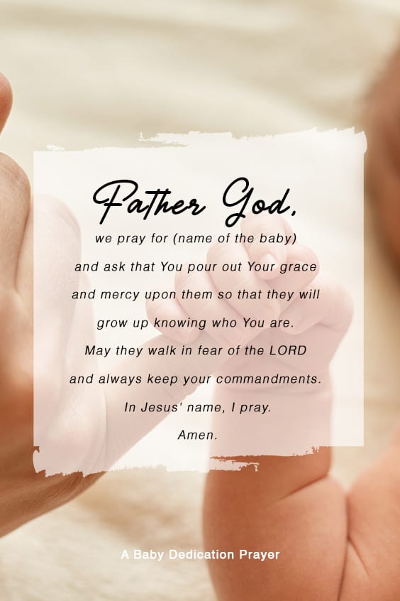 A Baby Dedication Prayer