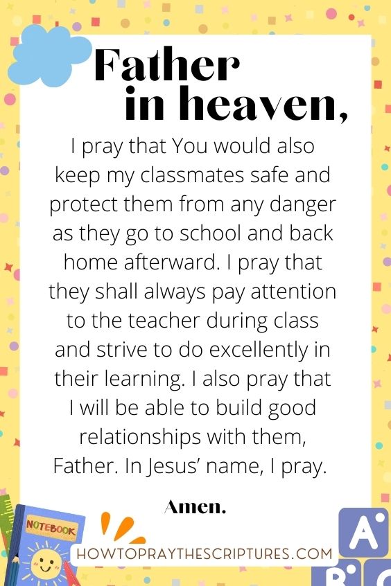 A Child's Prayer For School