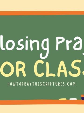 A Closing Prayer for Sunday School