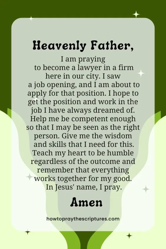 How To Pray For A Job You Want