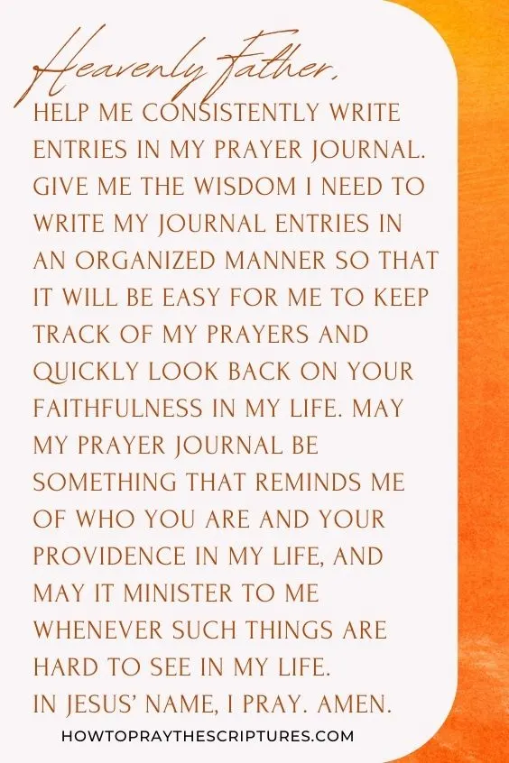 How To Set Up A Prayer Journal