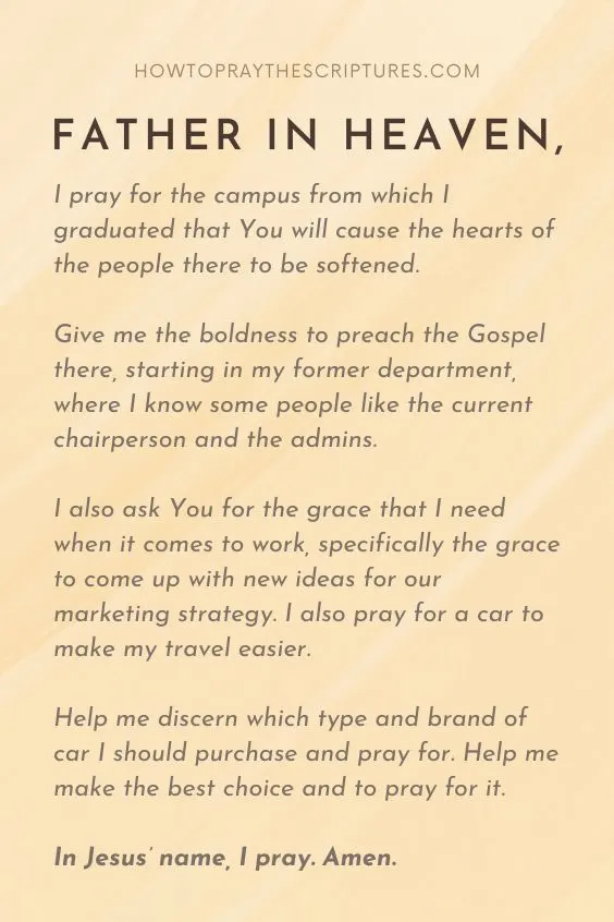 How To Pray For Something Specific