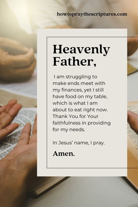 A Good Prayer Before You Eat