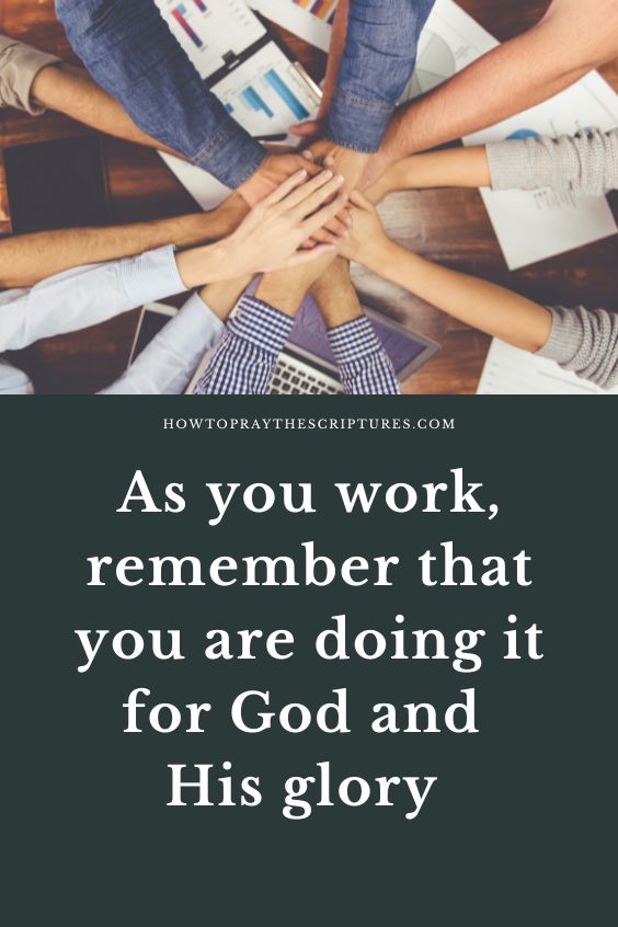A Good Prayer When Working