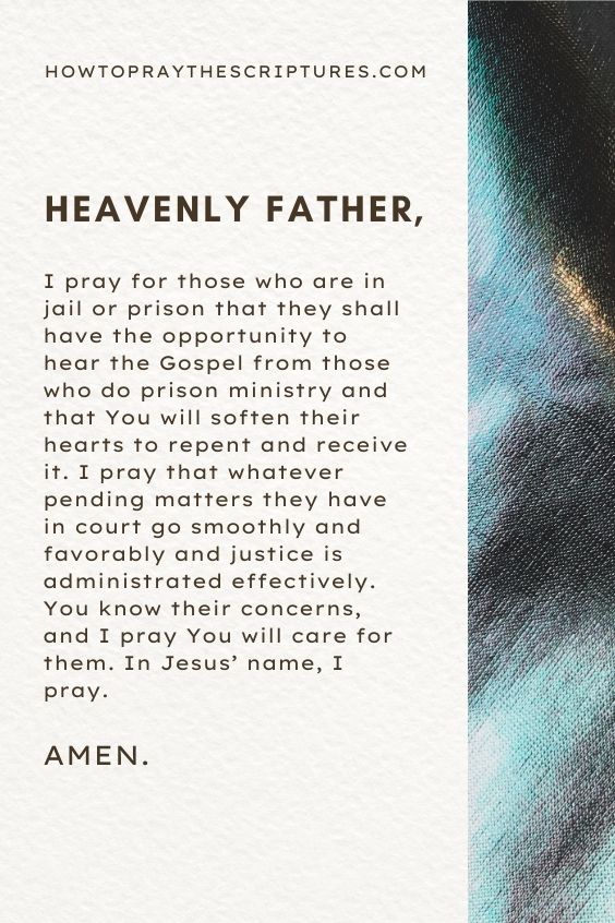 A Prayer For Someone In Jail