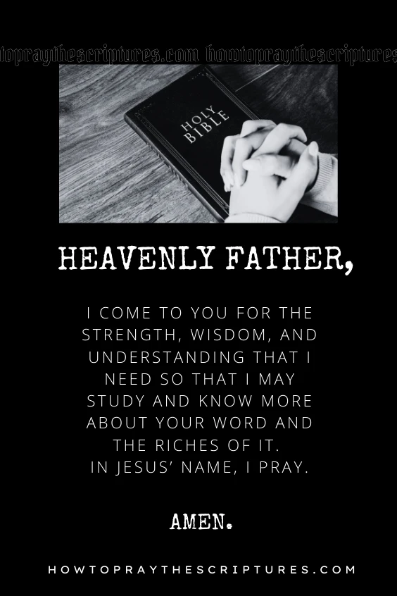 A Prayer During Bible Study